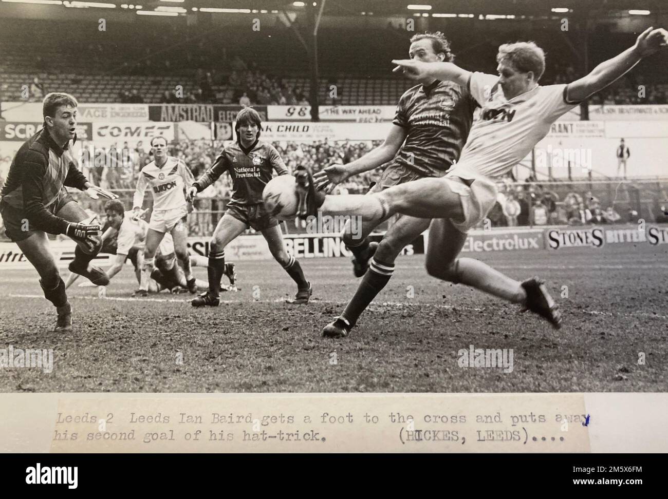 Ian Baird scores for Leeds Utd Stock Photo - Alamy