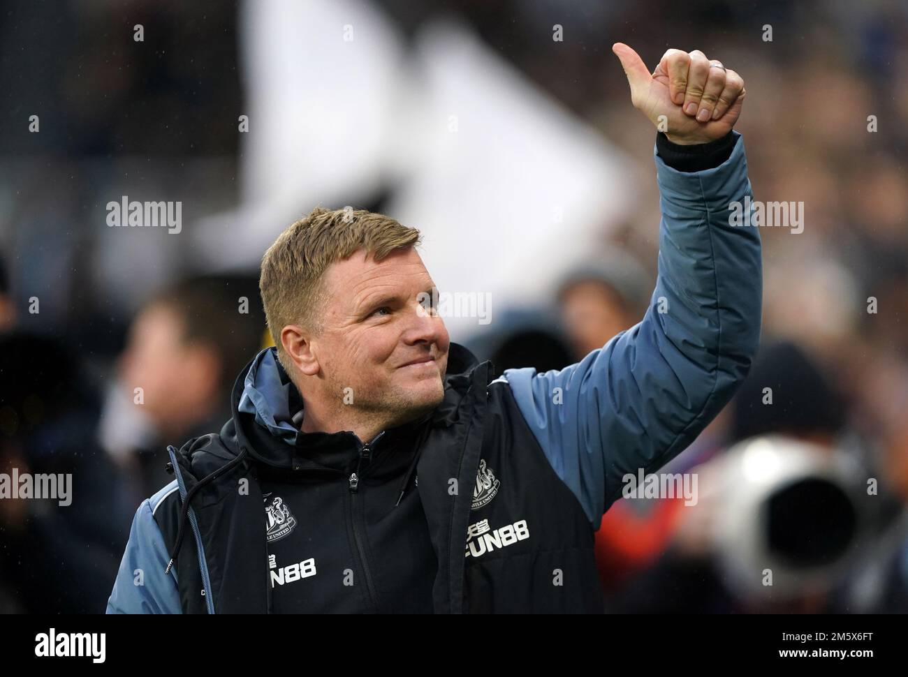 Newcastle United manager Eddie Howe before the Premier League match at ...