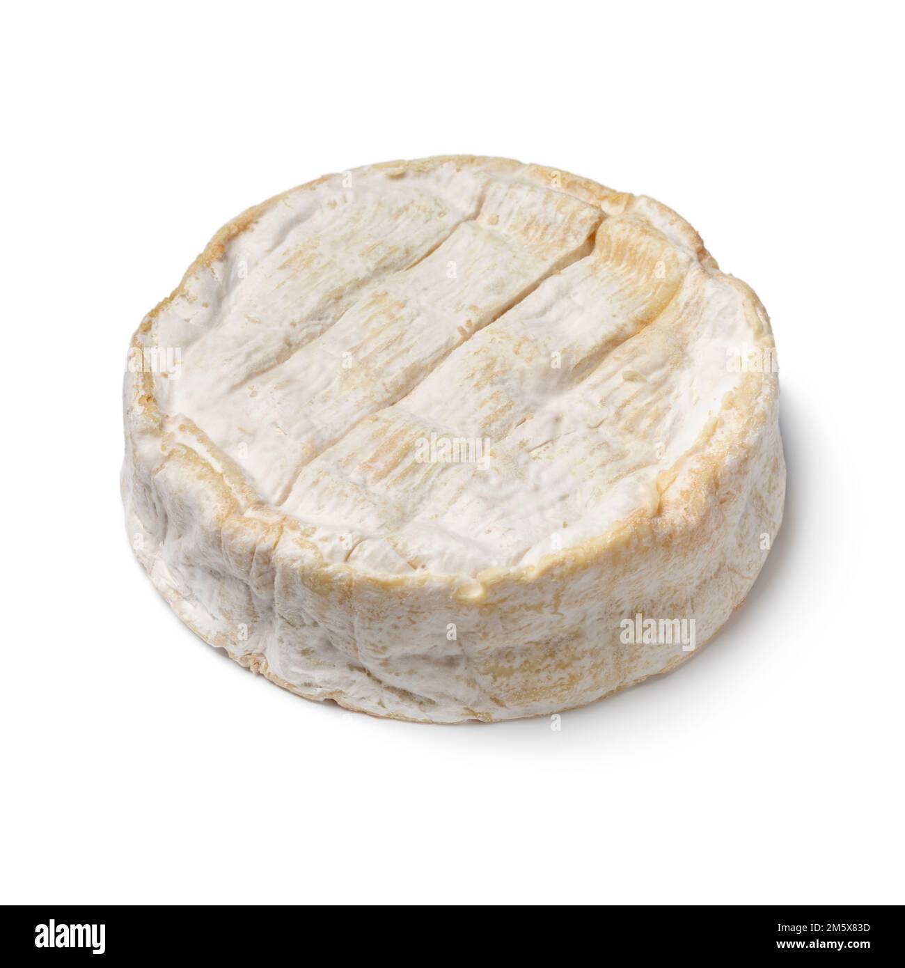 Whole French Camembert cheese isolated on white background close up ...