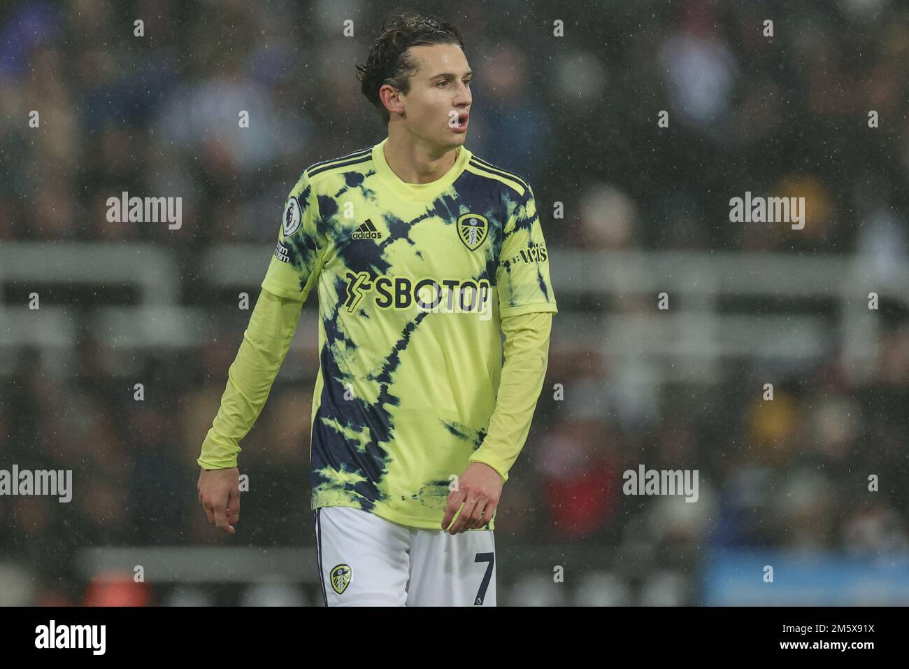 Brenden Aaronson #7 of Leeds United during the Premier League match ...