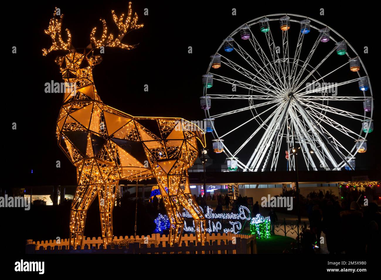 Christmas Tree Wonderland, Bournemouth, Dorset UK in December - sparkly ...