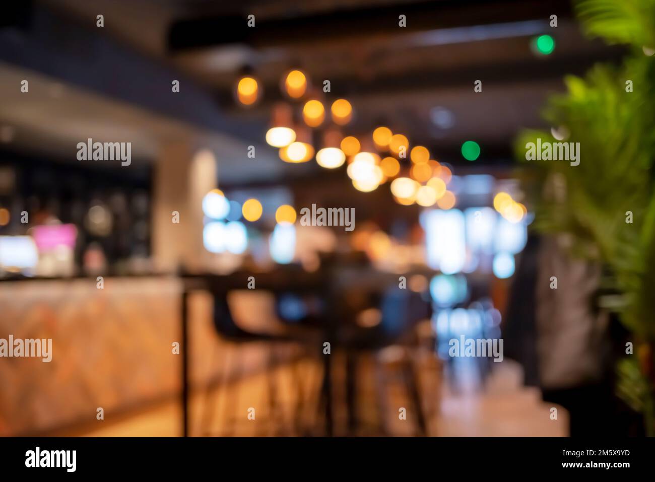 Blurred restaurant interior hi-res stock photography and images - Alamy
