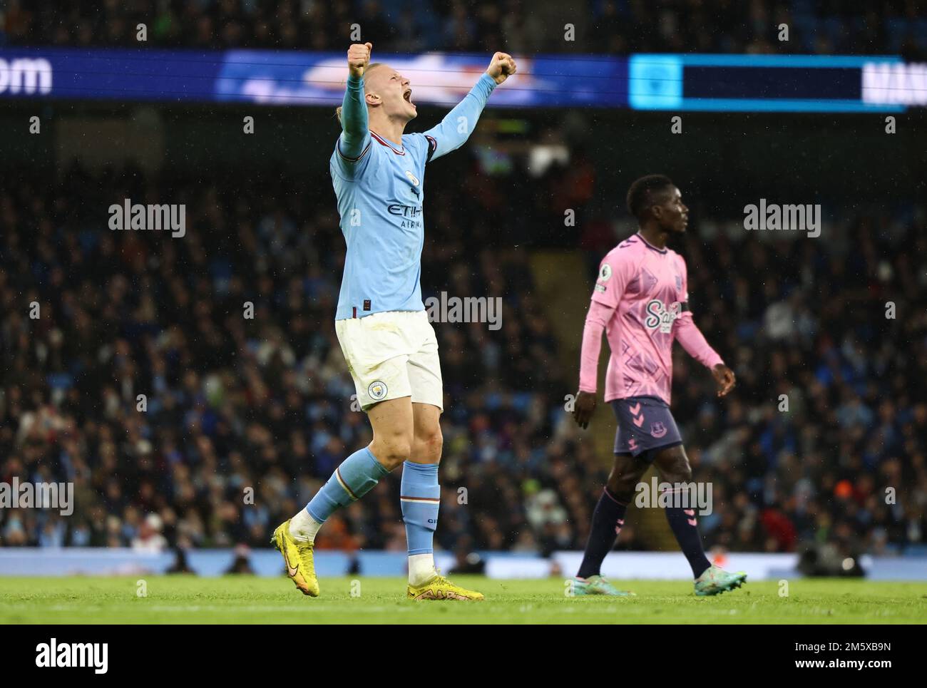 Manchester, UK. 31st Dec, 2022. Erling Haaland of Manchester City ...