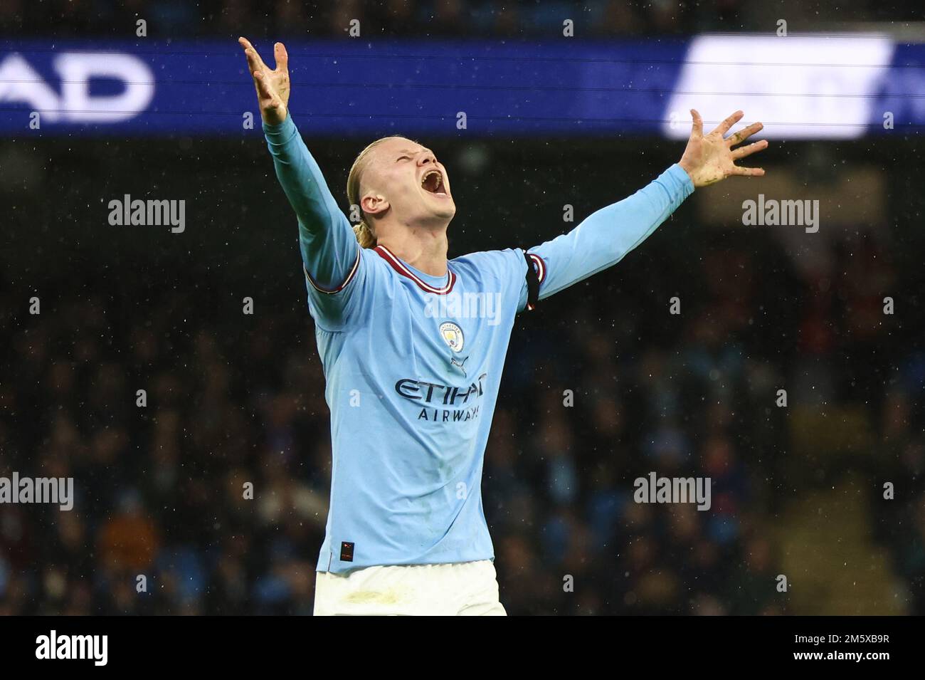 Manchester, UK. 31st Dec, 2022. Erling Haaland of Manchester City ...