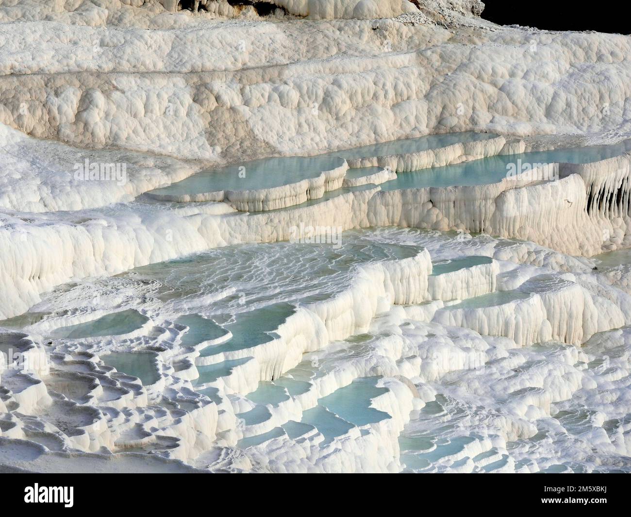 Thermal Terraces of Hot Springs at Pammukale, Turkey Stock Photo - Alamy