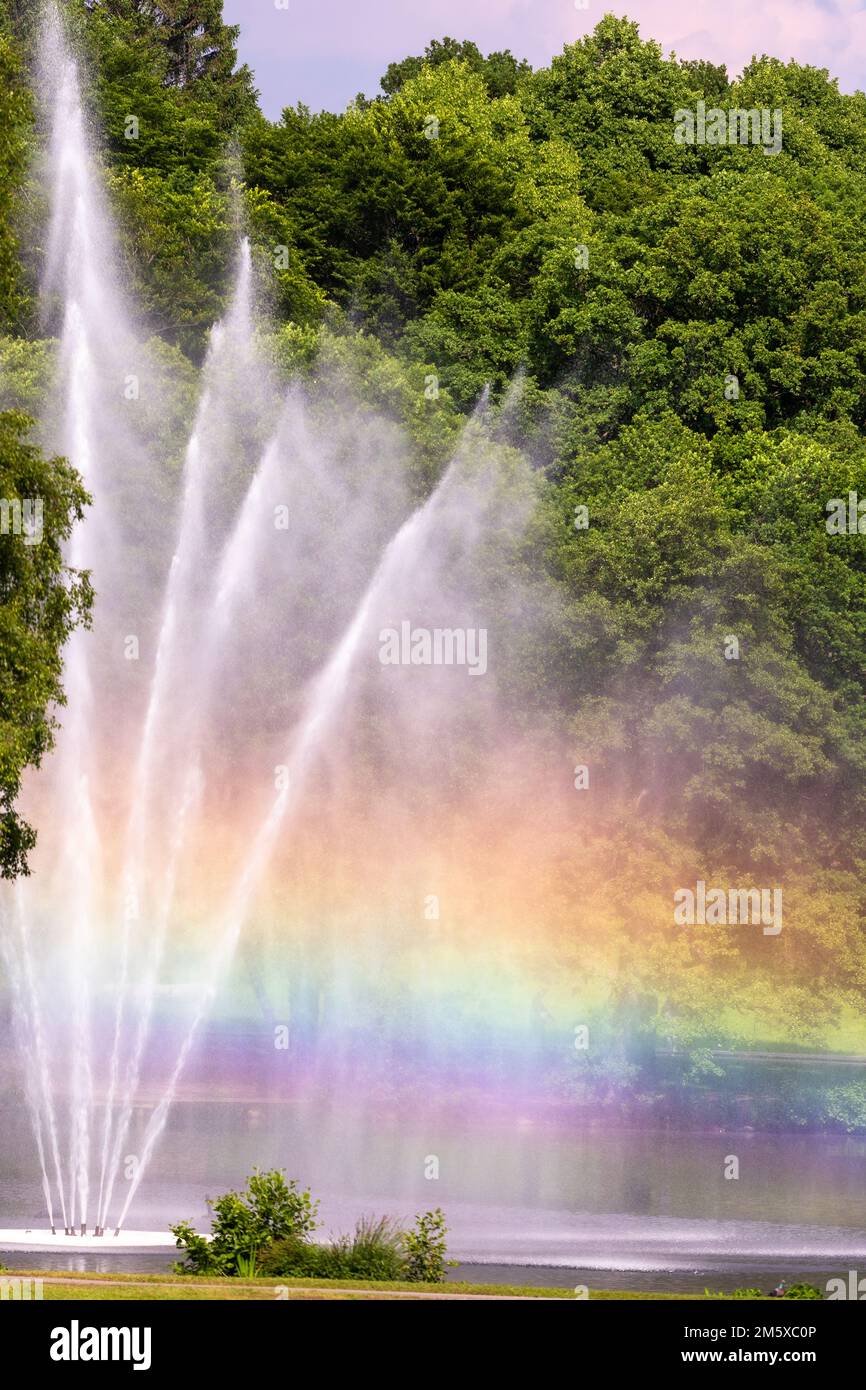 Water features and fountains, in Slottsskogen, public park in ...