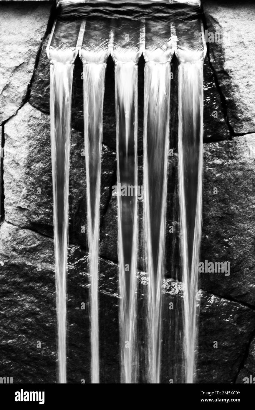 Splashing water jets Black and White Stock Photos & Images - Alamy