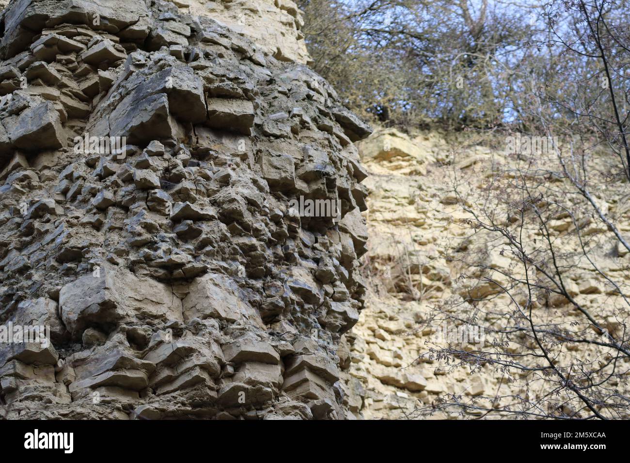 wet and dry Layers in the Quarry Stock Photo - Alamy