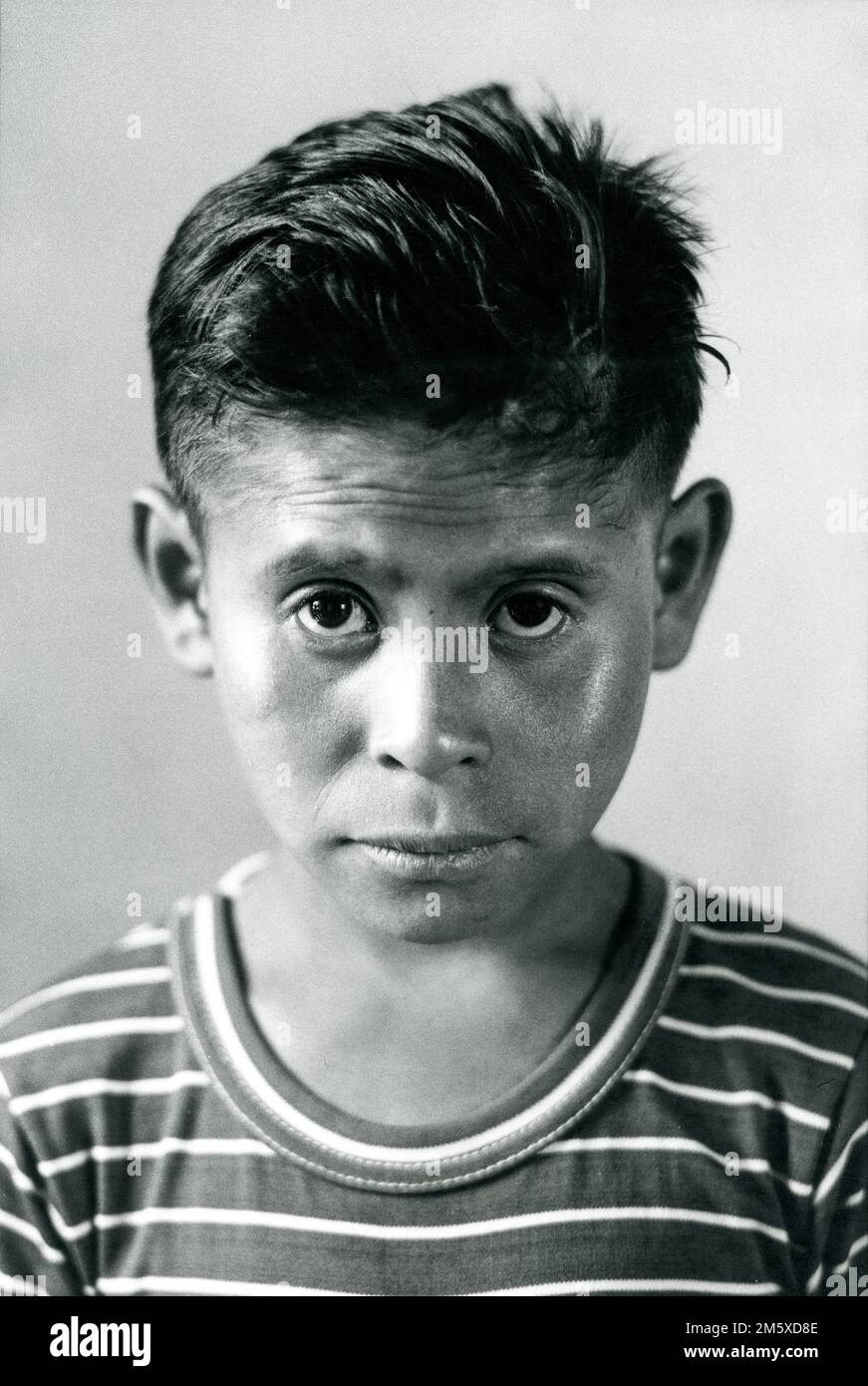 An orphaned boy being looked after by a nun's mission in Nebaj, Quiche ...