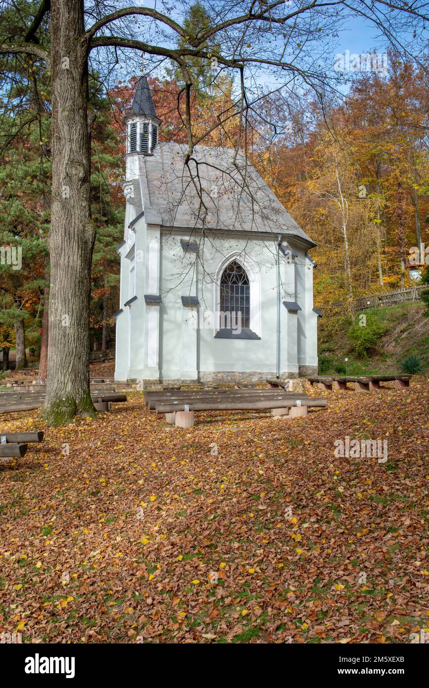 The pilgrim's Chapel of the Virgin Mary in Kohutovo. Nova Bana ...