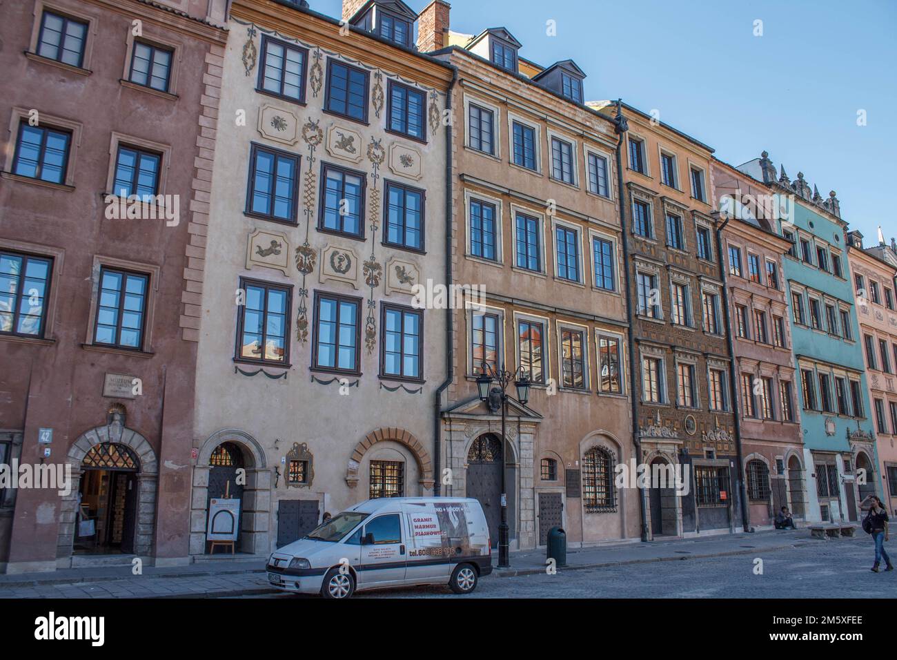 The Tenement houses on the Dekert Side in the Old Town Market Square in ...