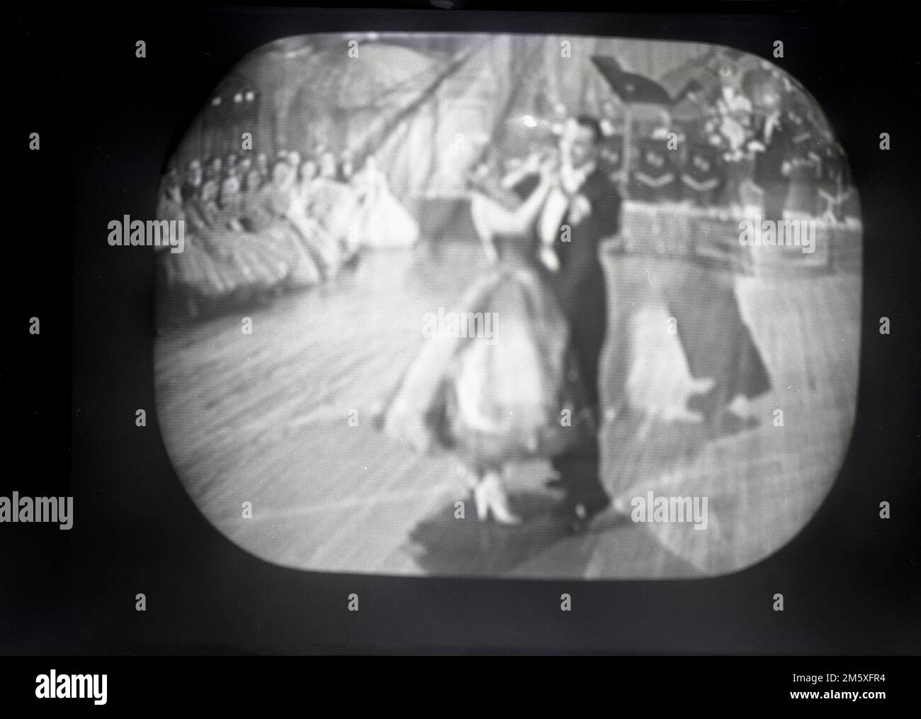 1950s, historical, ballroom dancing being broadcast on BBC television ...