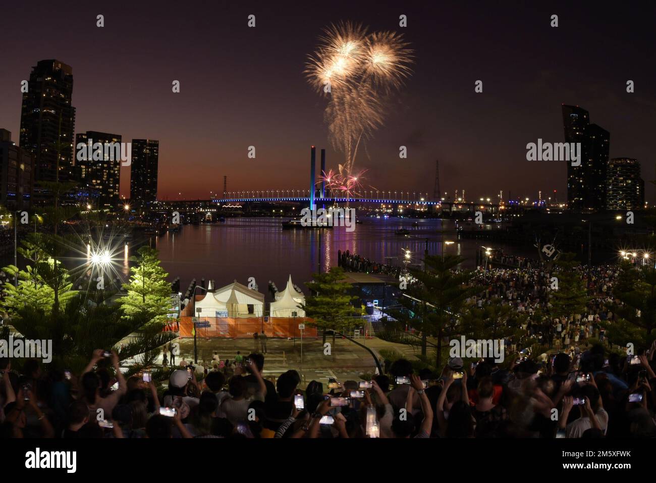 Melbourne, Australia. 01st Jan, 2023. A large number of people watching ...