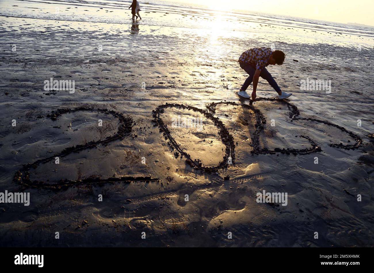 Beautiful eye catching view of glimpse last sunset of year 2022 ...