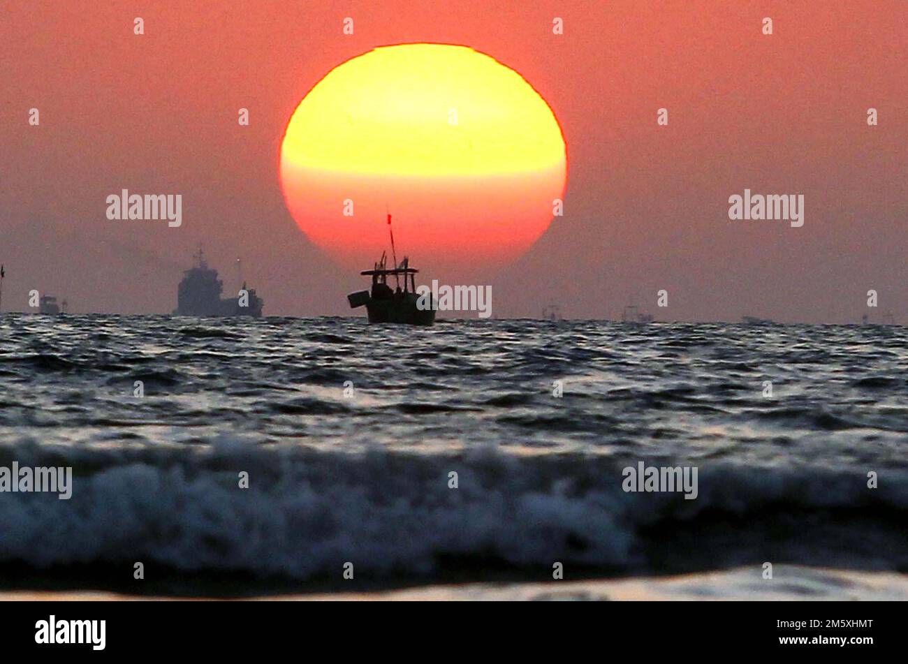 Beautiful eye catching view of glimpse last sunset of year 2022 ...