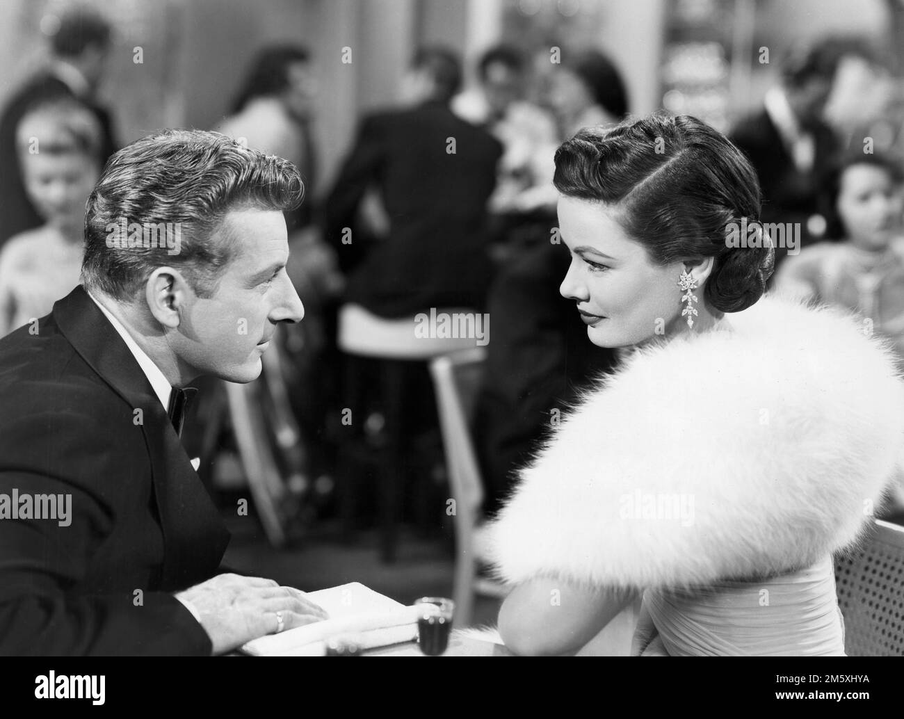 Danny Kaye, Gene Tierney, on-set of the Film, "On The Riviera", 20th ...