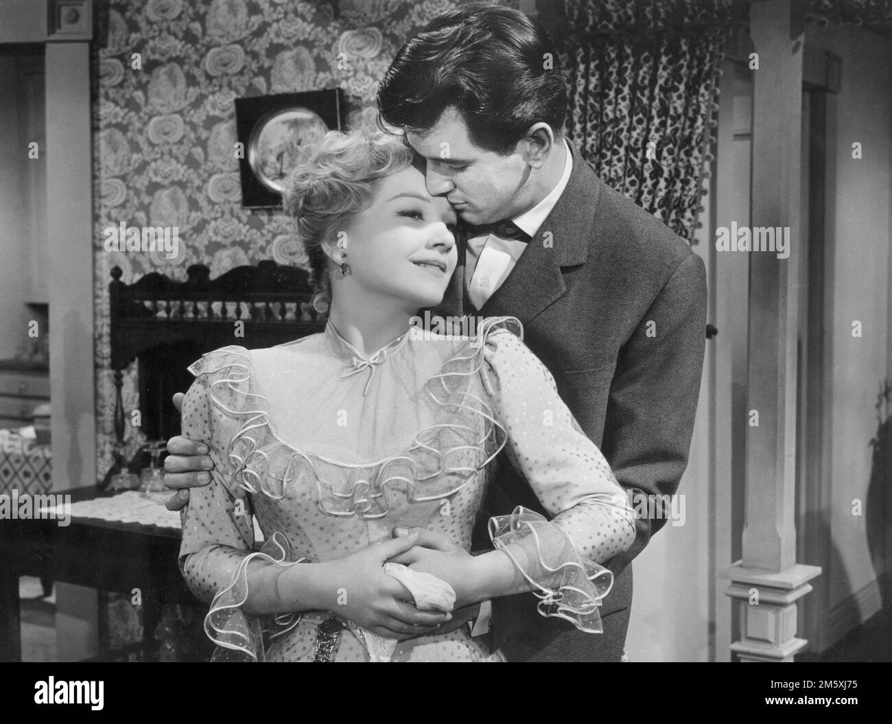 Anne Baxter, Rock Hudson, on-set of the Film, "One Desire", Universal ...