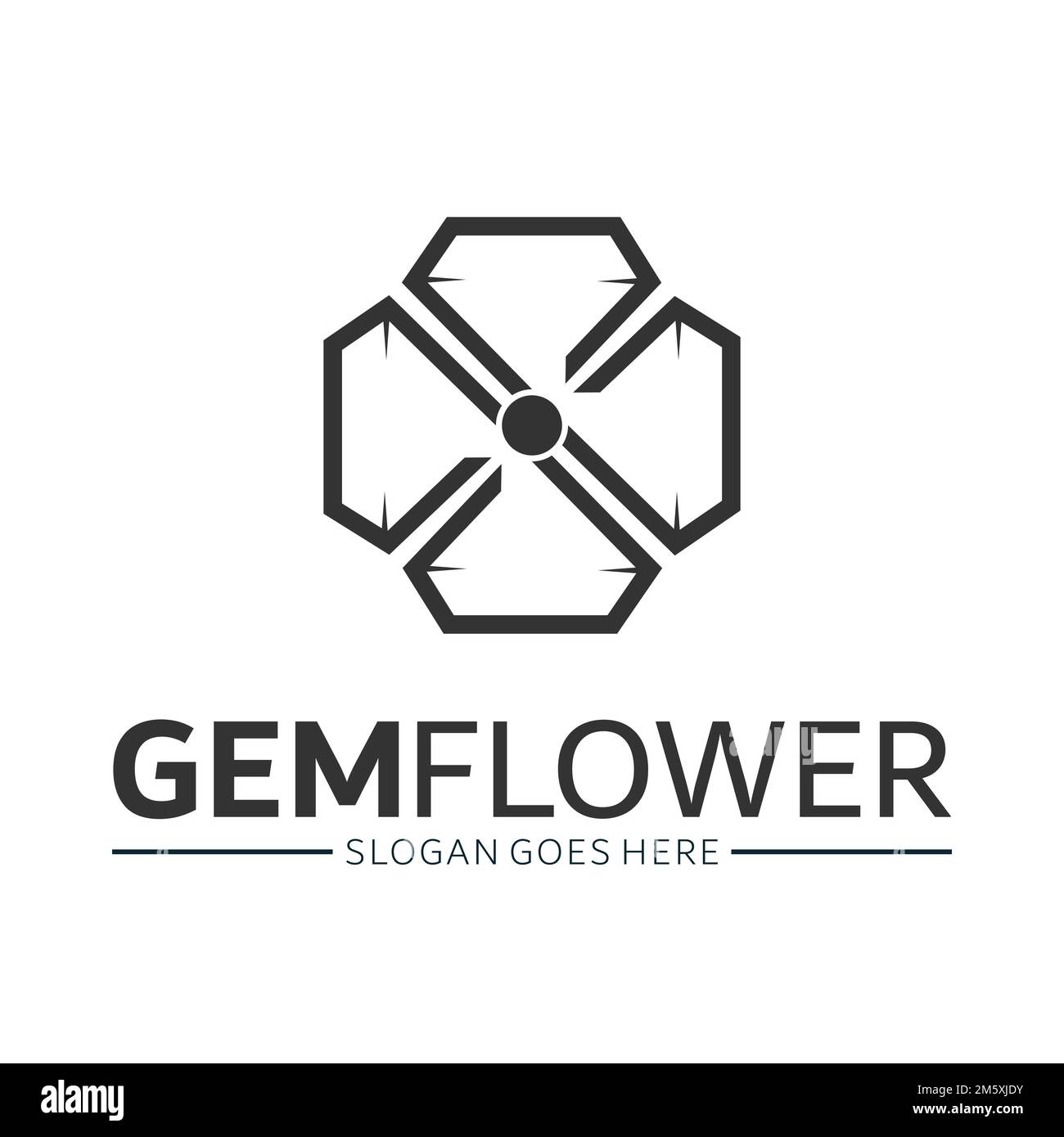 Diamond flower logo design vector isolated on white background Stock Vector Image & Art - Alamy