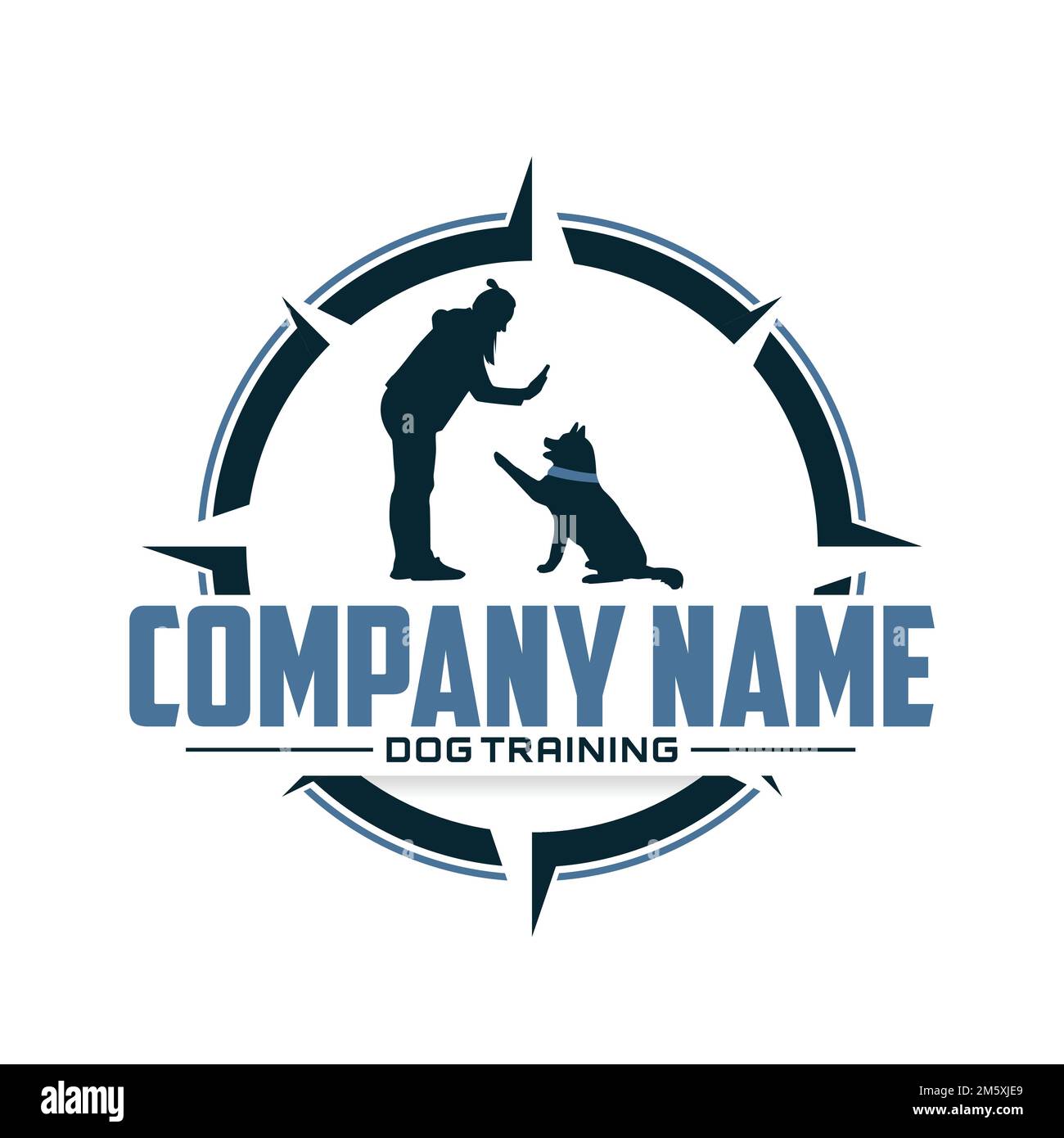 Dog training center badge templates. Design elements for logo, label ...