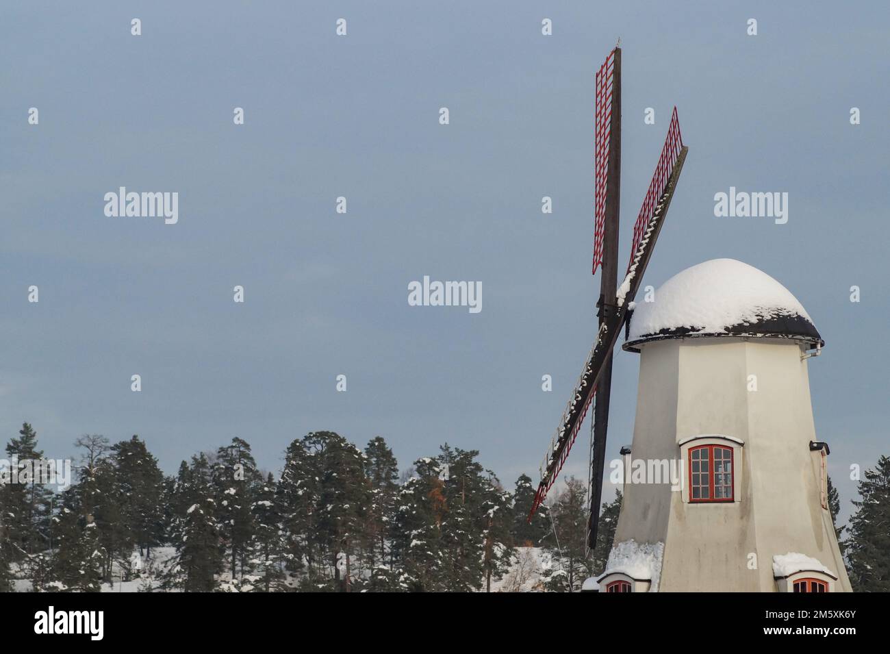 Low angle view of traditional windmill against sky Stock Photo - Alamy