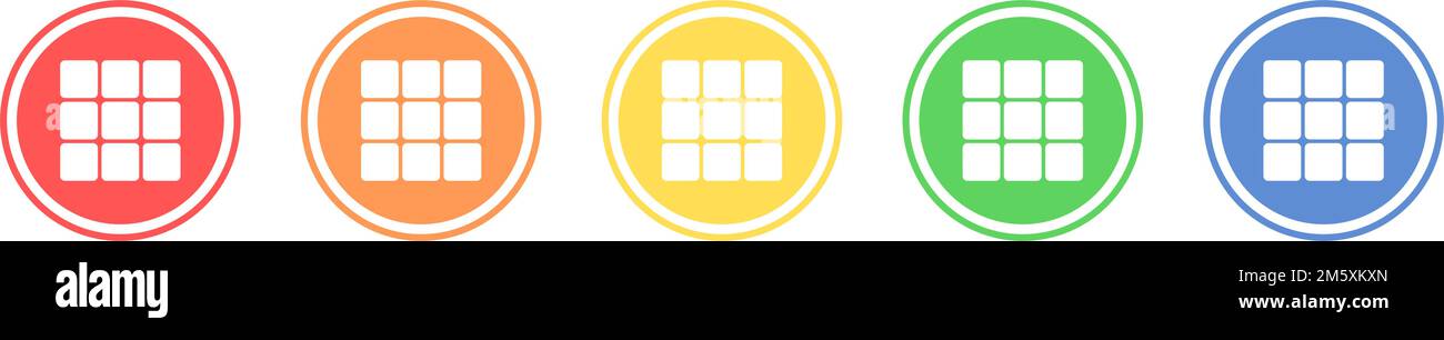 Options icon set. More options icon in various colors Stock Vector ...