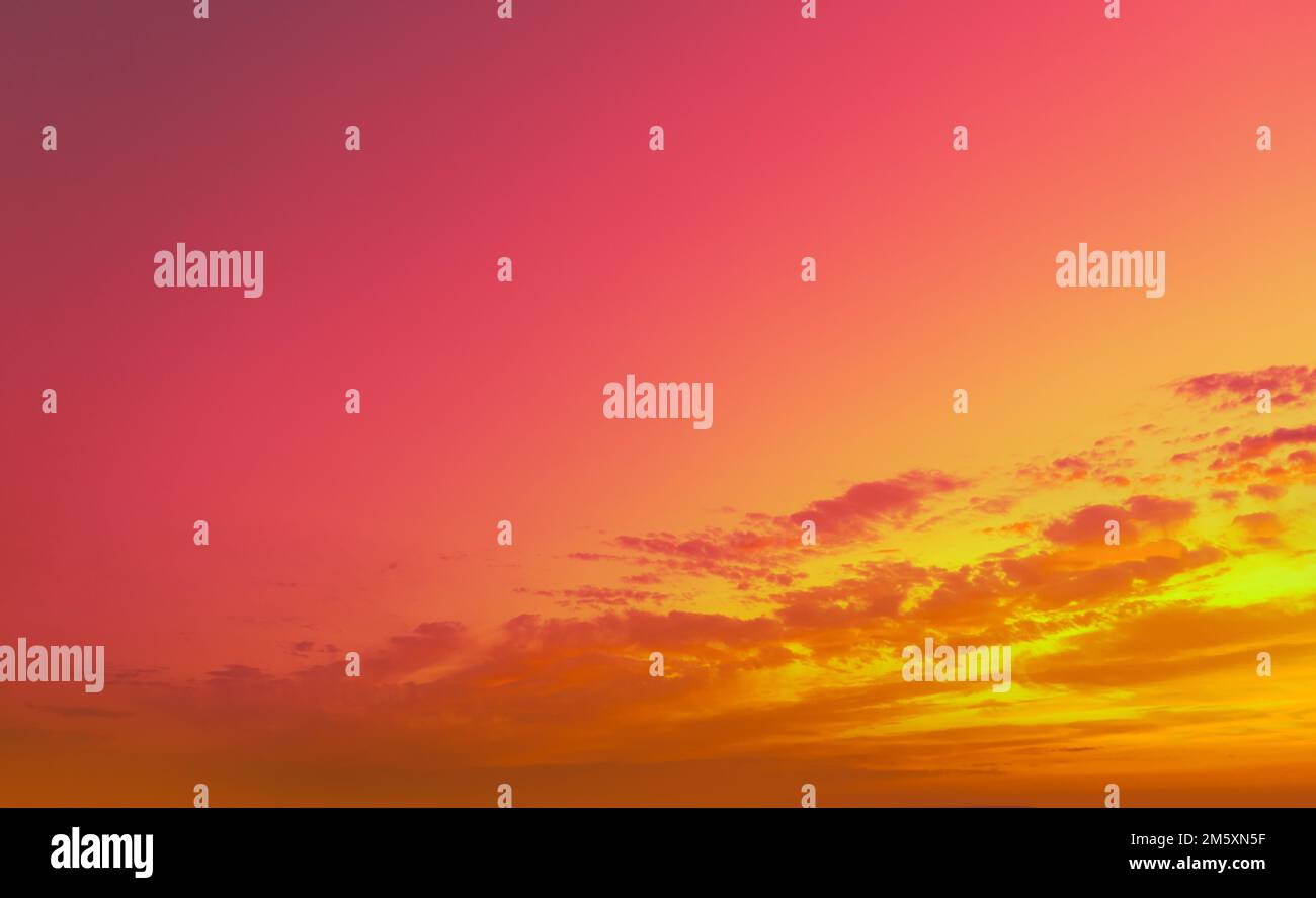 Orange evening sky at sunset. Gradient color. Sky texture. Abstract ...