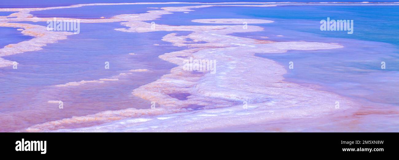 The texture of the salty shore of the Dead Sea. Nature background ...