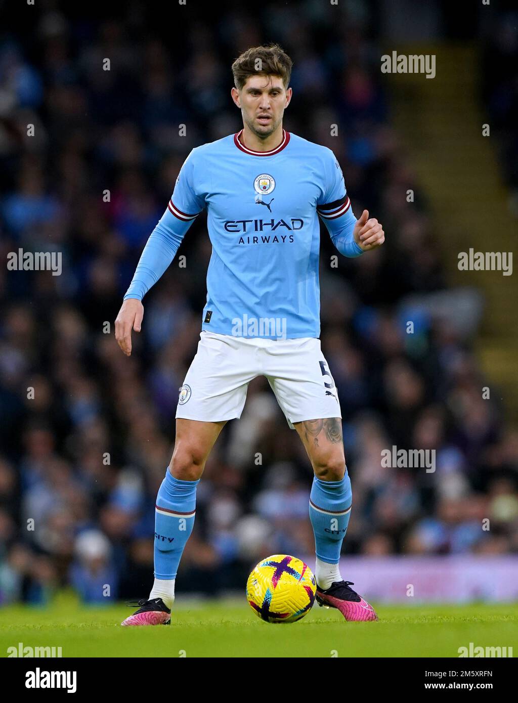Manchester City's John Stones during the Premier League match at the ...