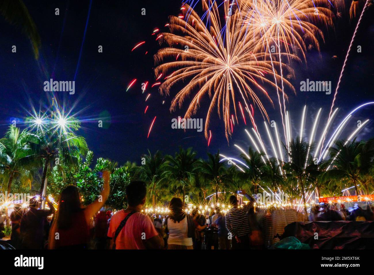 Pasay, Metro Manila, Philippines. 1st Jan, 2023. People gathered at the ...