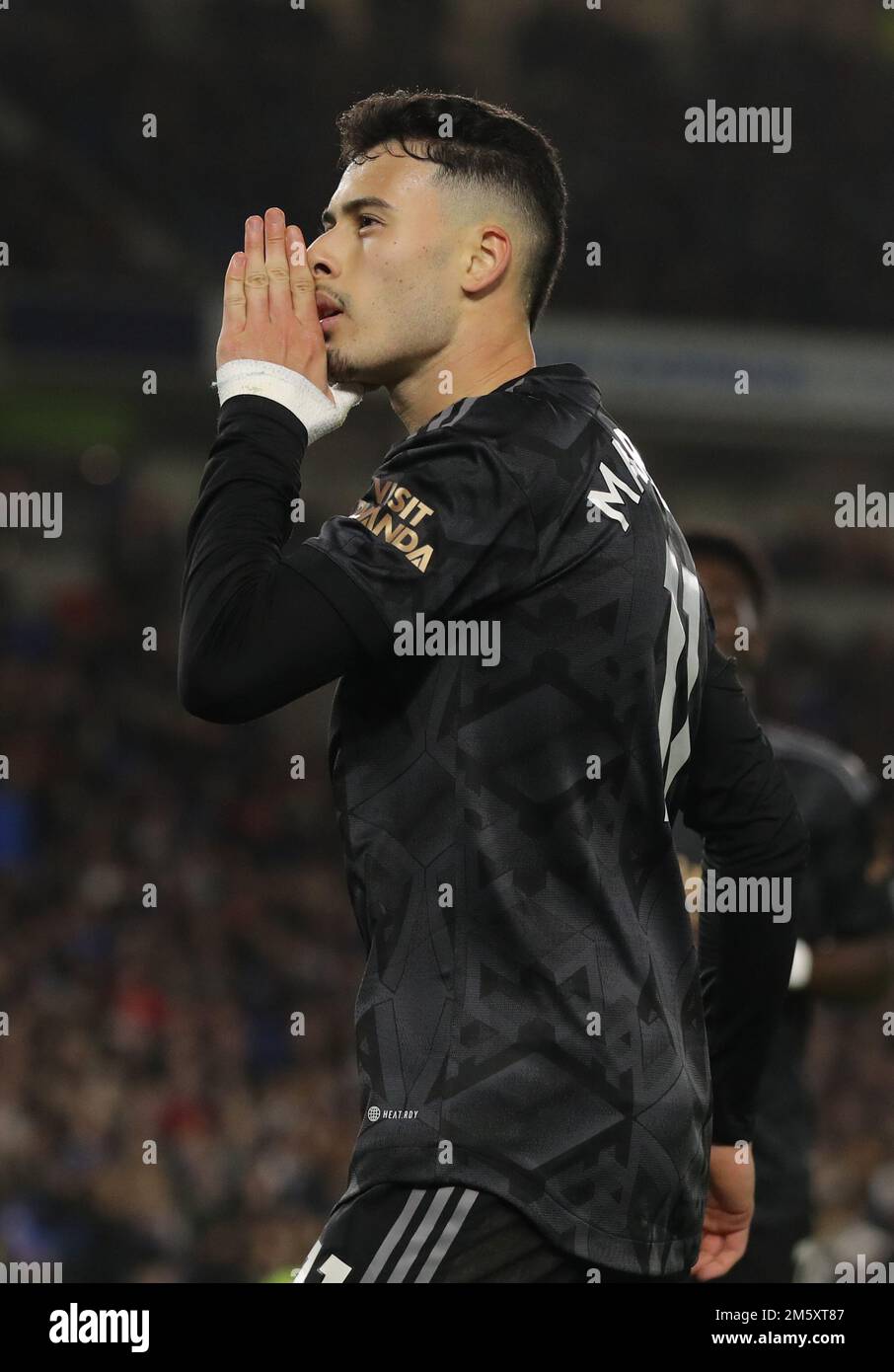 Brighton and Hove, UK. 31st Dec, 2022. Gabriel Martinelli of Arsenal ...