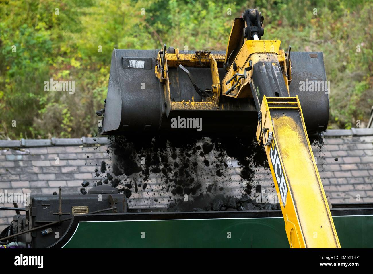 Digging a coal for railway Stock Photo - Alamy