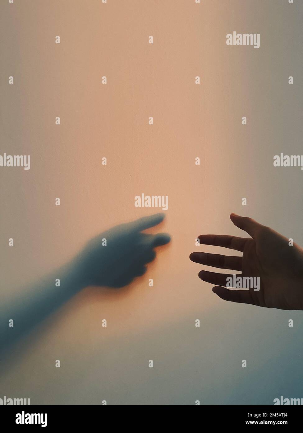A hand Shadow aesthetic background Stock Photo - Alamy