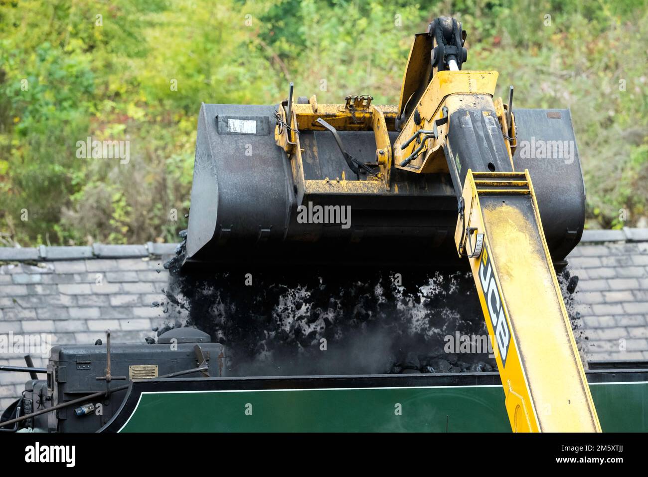 Digging a coal for railway Stock Photo - Alamy