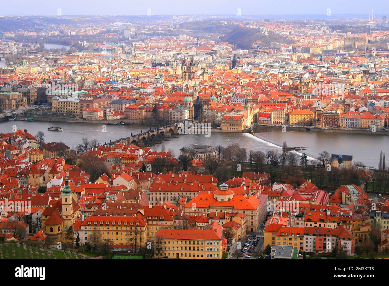 Prague medieval old town towers and domes, Czech Republic Stock Photo ...