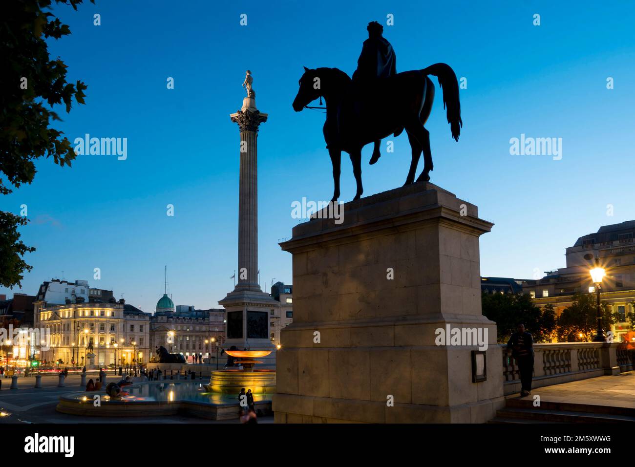 UK, england, London, Trafalgar square, George IV statue Stock Photo - Alamy