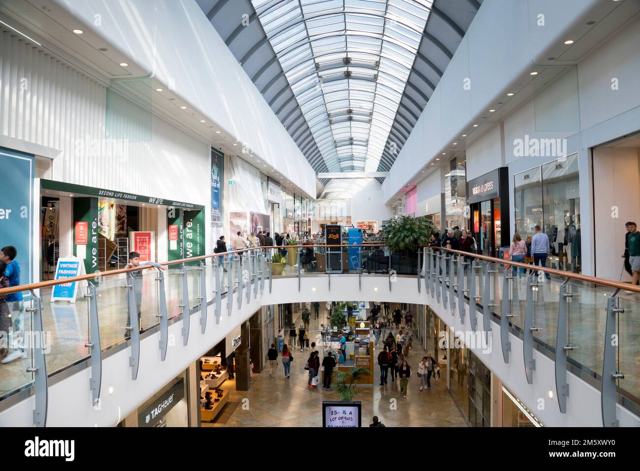 Europe, UK, England, Reading, Oracle shopping centre Stock Photo - Alamy