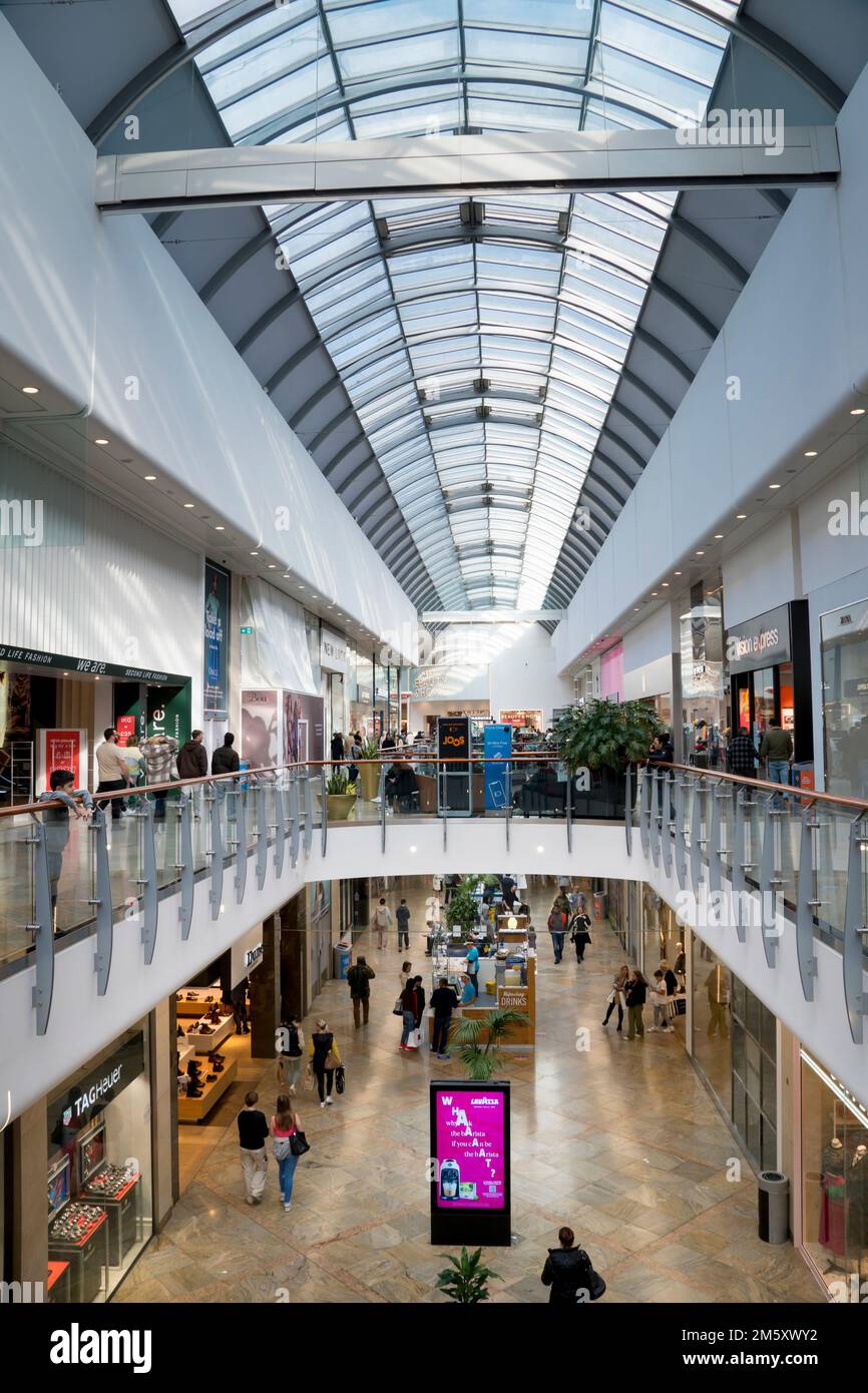 Europe, UK, England, Reading, Oracle shopping centre Stock Photo - Alamy