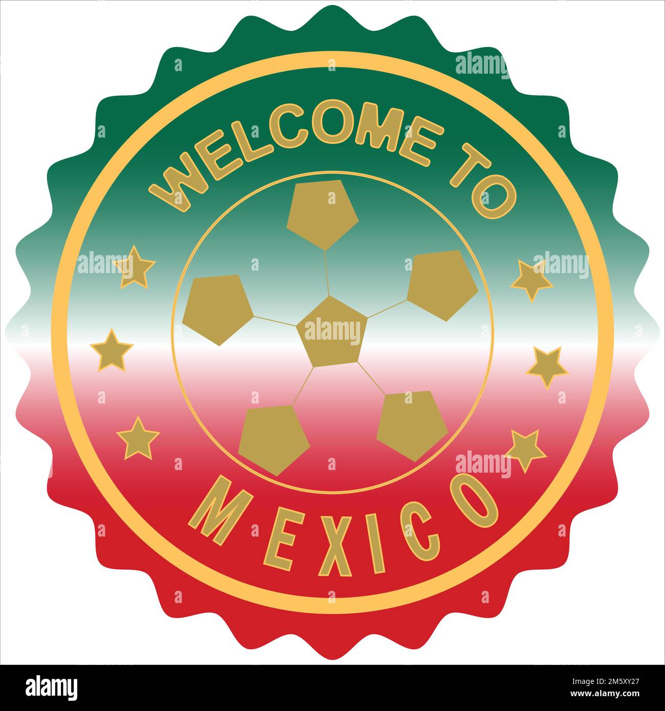 Welcome to Mexico Colorful gradient brush design Vector illustration ...