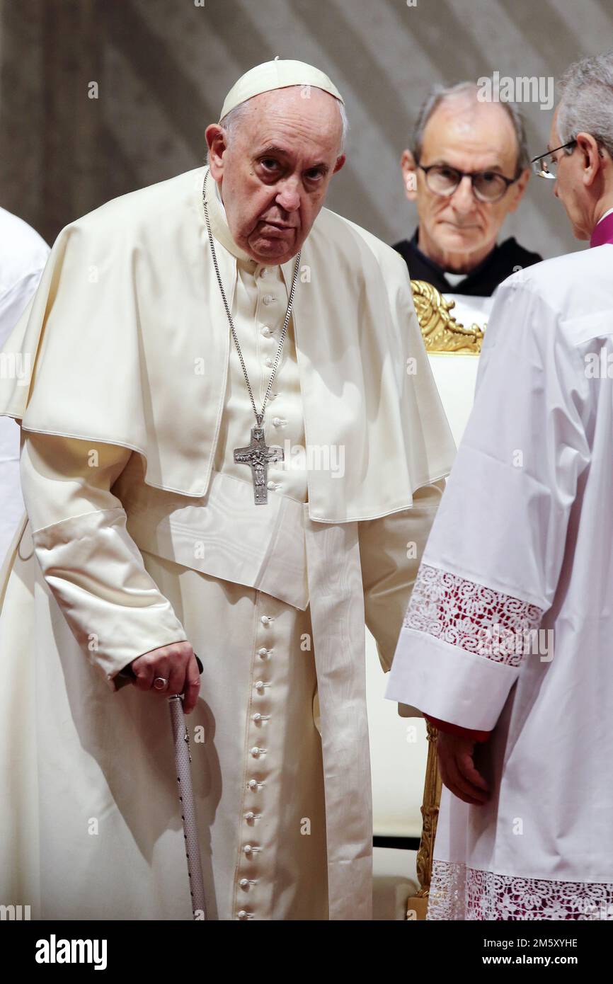 December 31, 2022 - POPE FRANCIS leads first Vespers of the Solemnity ...
