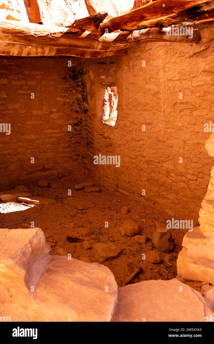 Split Level Ruin. Backpacking in Grand Gulch and viewing Anasazi dwellings and rock art. Near ...
