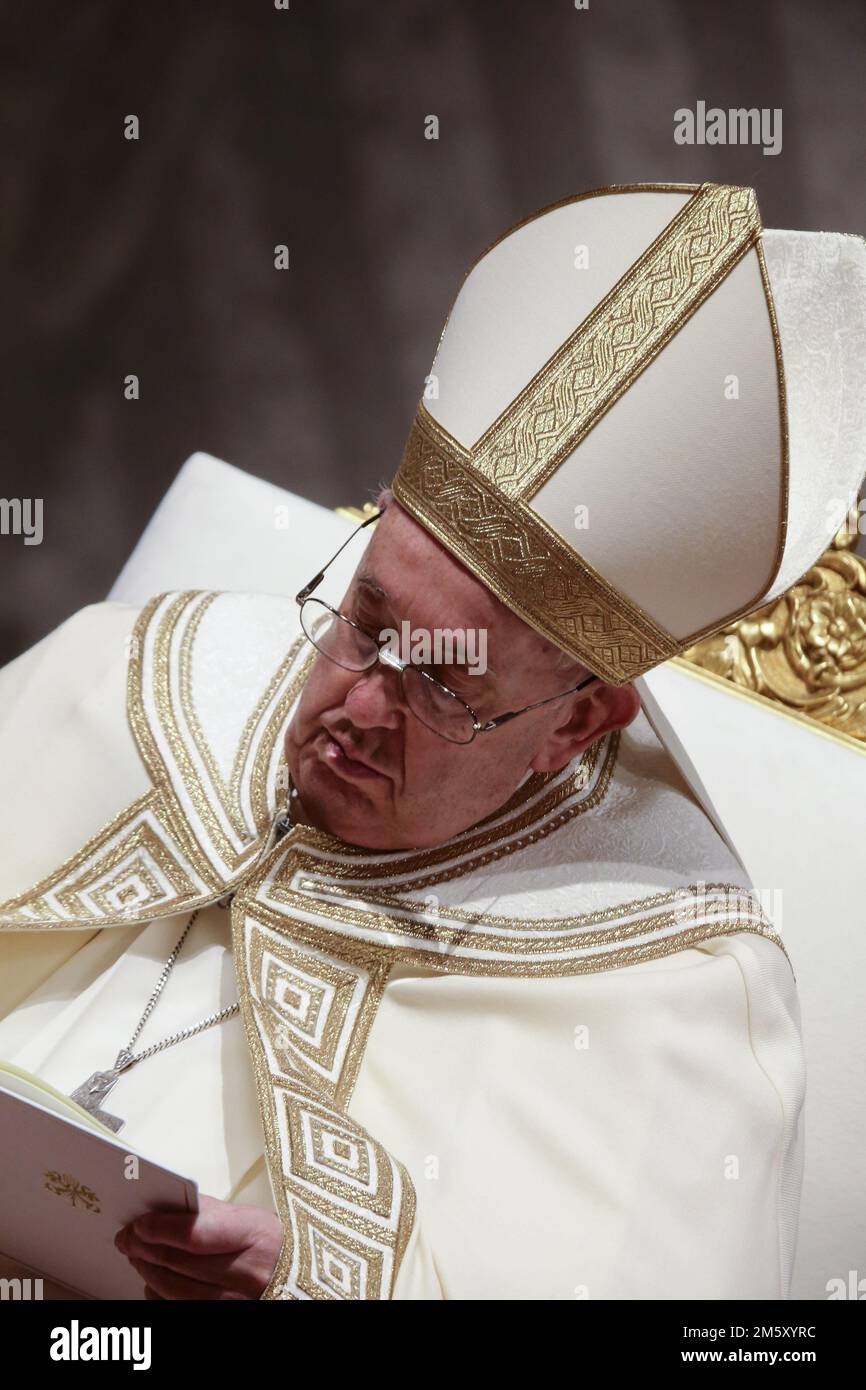 December 31, 2022 - POPE FRANCIS leads first Vespers of the Solemnity ...
