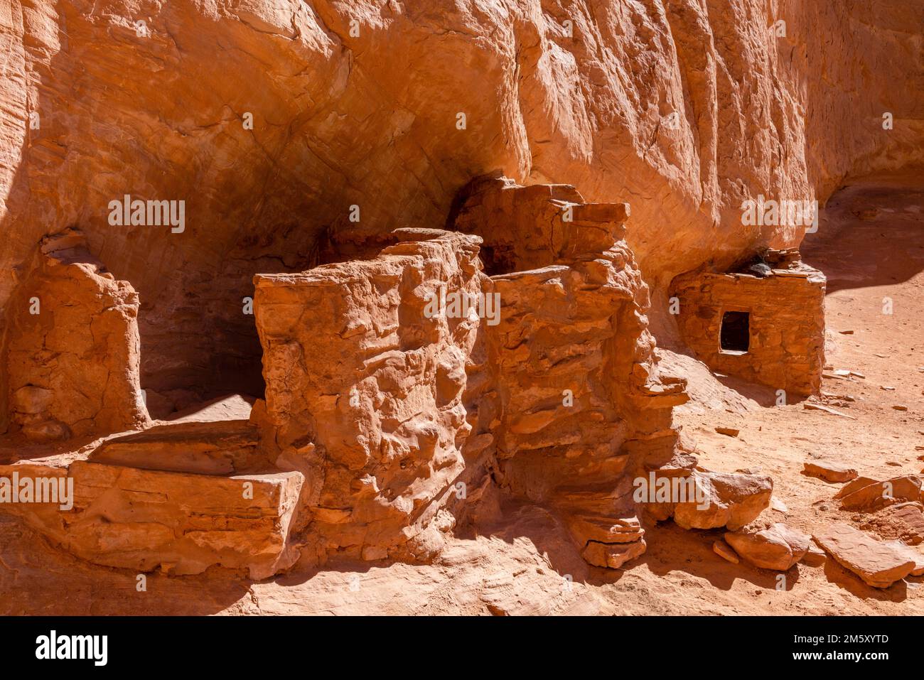 Split Level Ruin. Backpacking in Grand Gulch and viewing Anasazi dwellings and rock art. Near ...