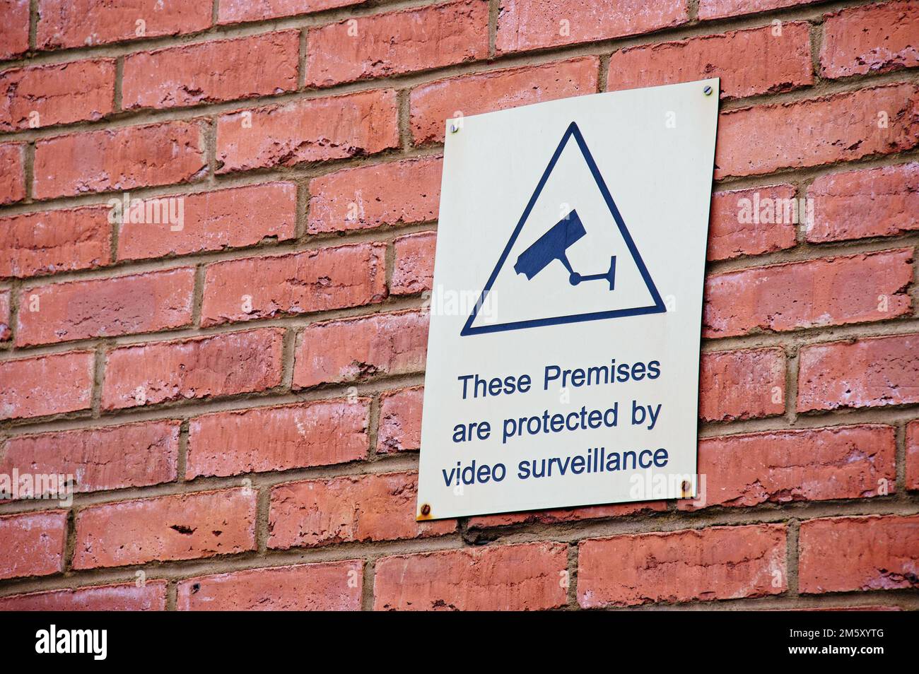 CCTV sign notification premises are protected by video surveillance ...