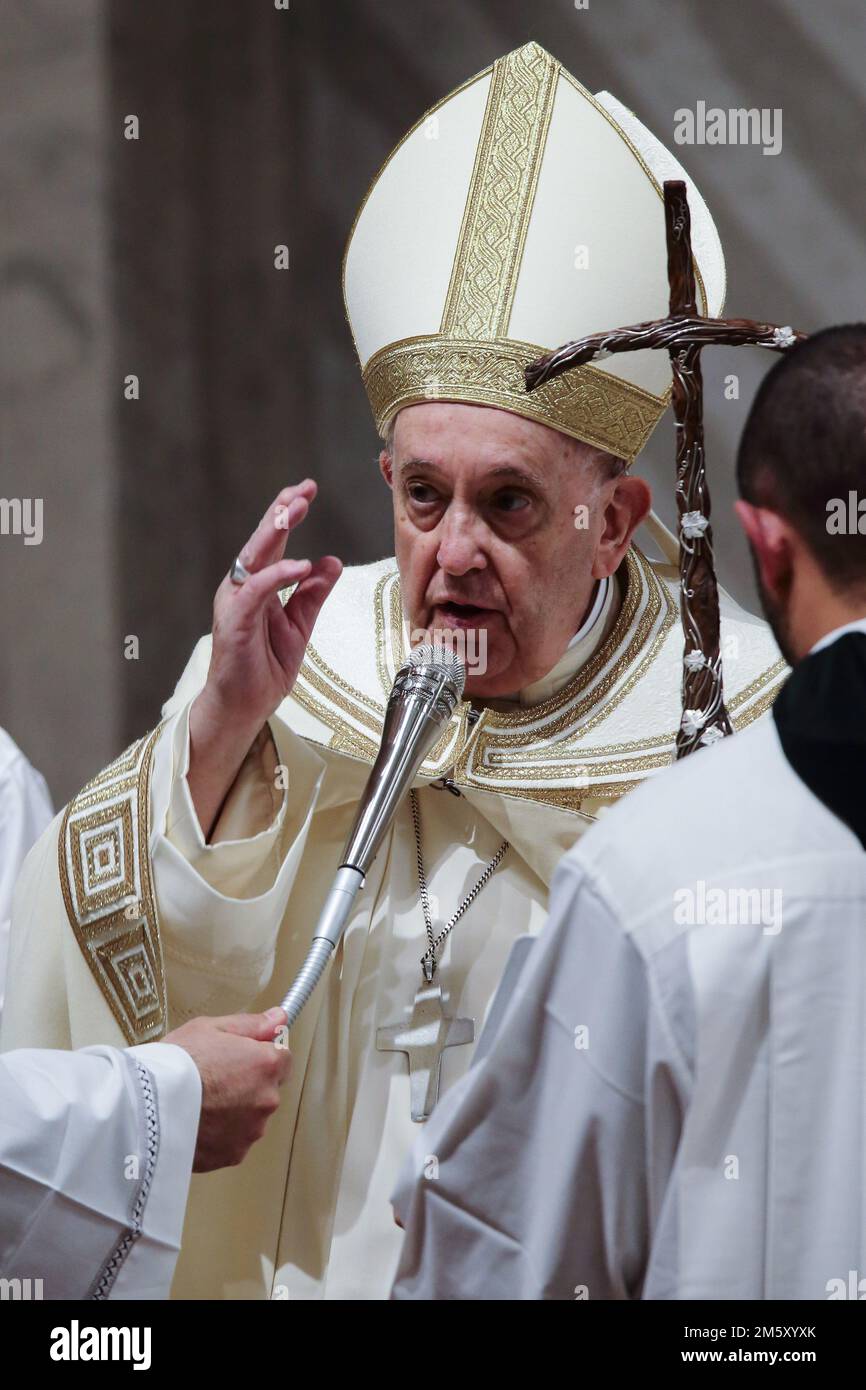 December 31, 2022 - POPE FRANCIS leads first Vespers of the Solemnity ...