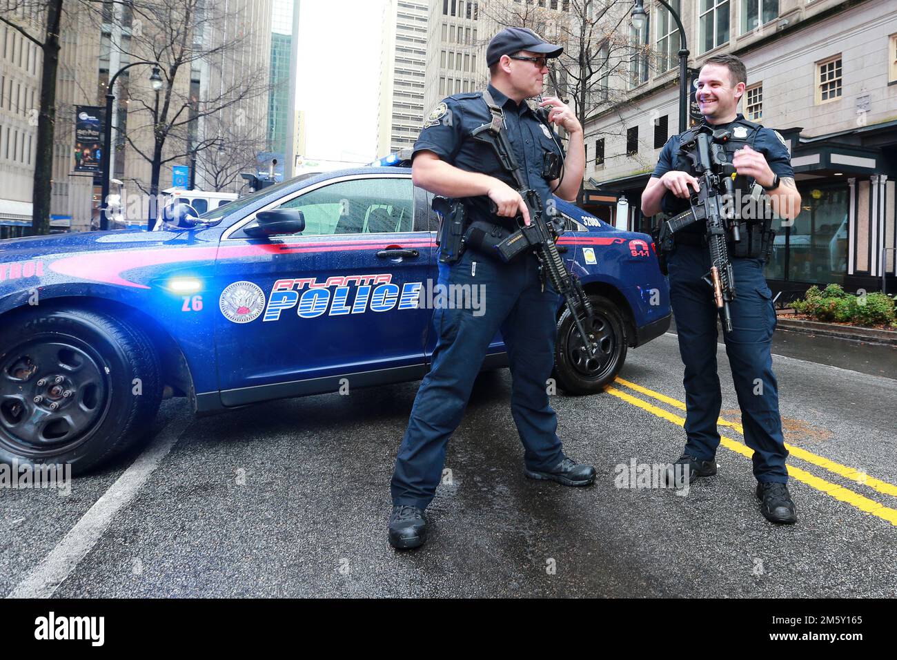 Atlanta, United States. 31st Dec, 2022. Atlanta Police officers stands ...