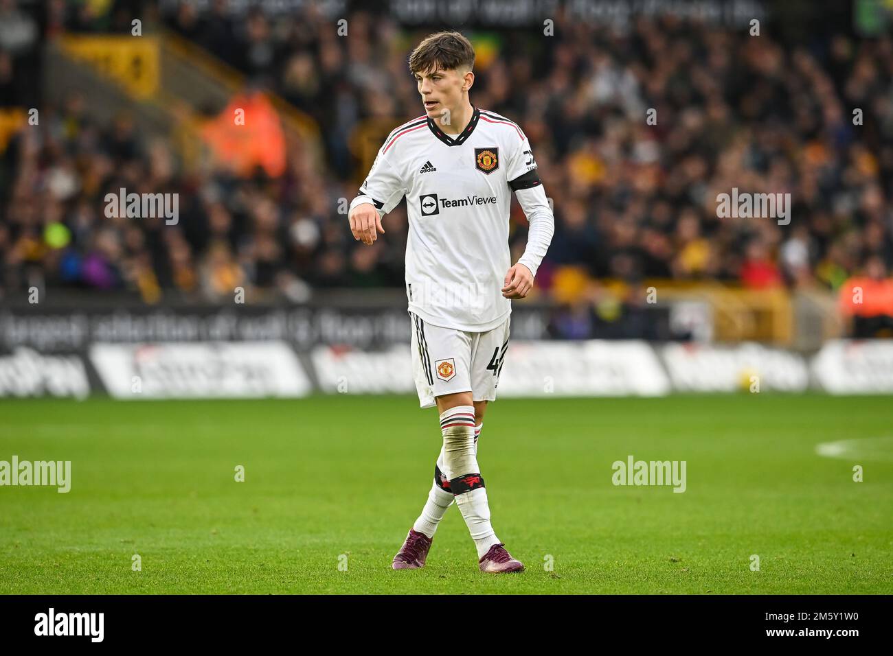 Alejandro Garnacho #49 of Manchester United during the Premier League ...