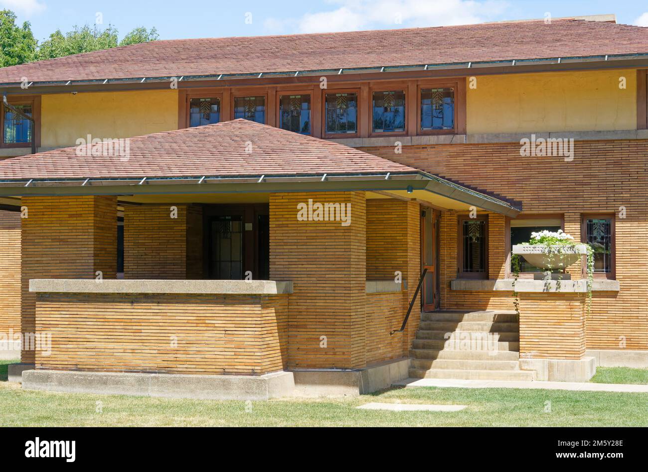 The landmark Martin House Complex is considered one of Frank Lloyd ...