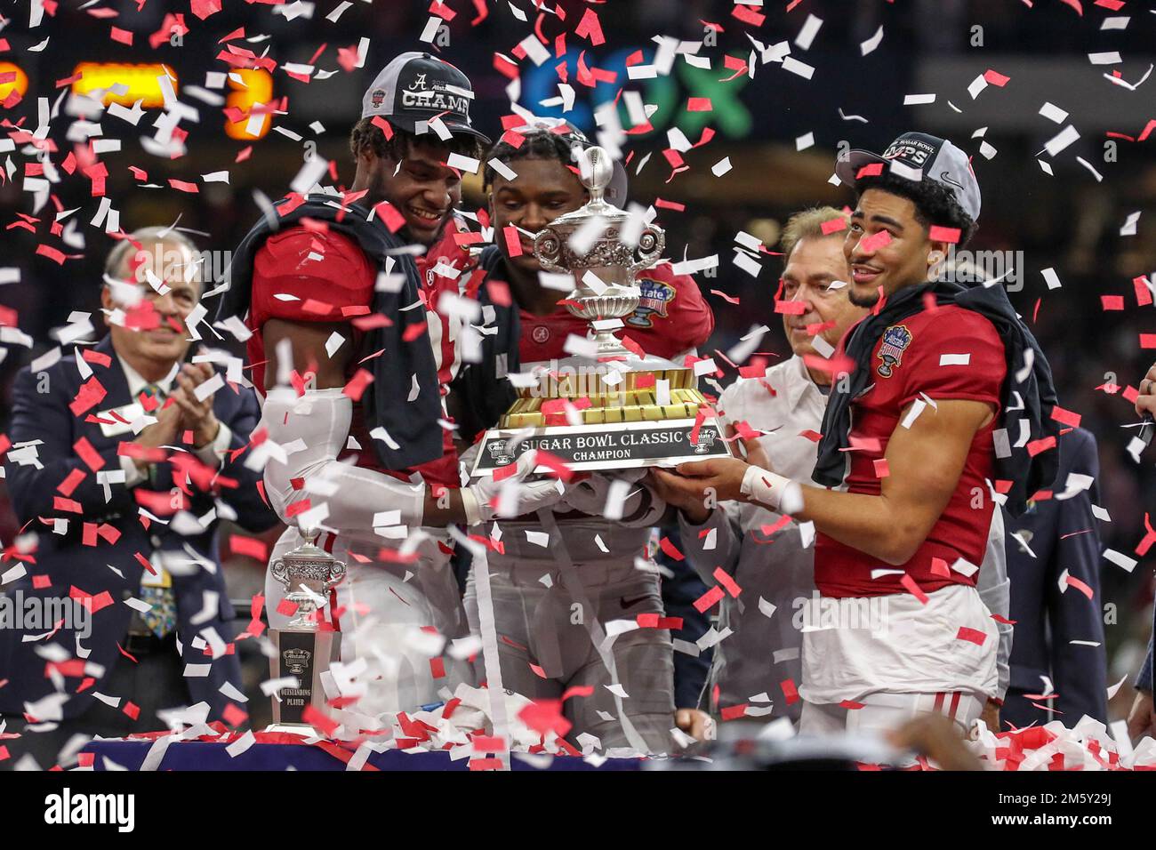 Nick saban trophy hi-res stock photography and images - Alamy