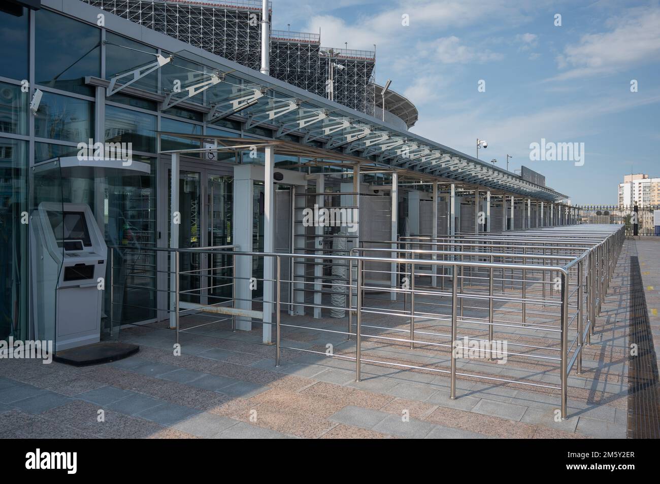 Metal security gate football stadium hi-res stock photography and ...