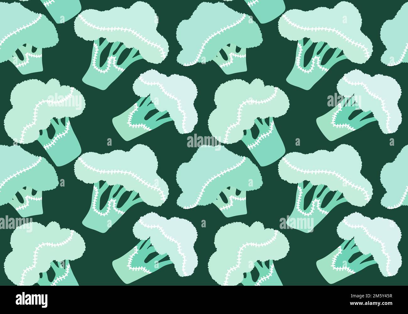 Summer cartoon vegetable seamless broccoli pattern for wrapping paper ...